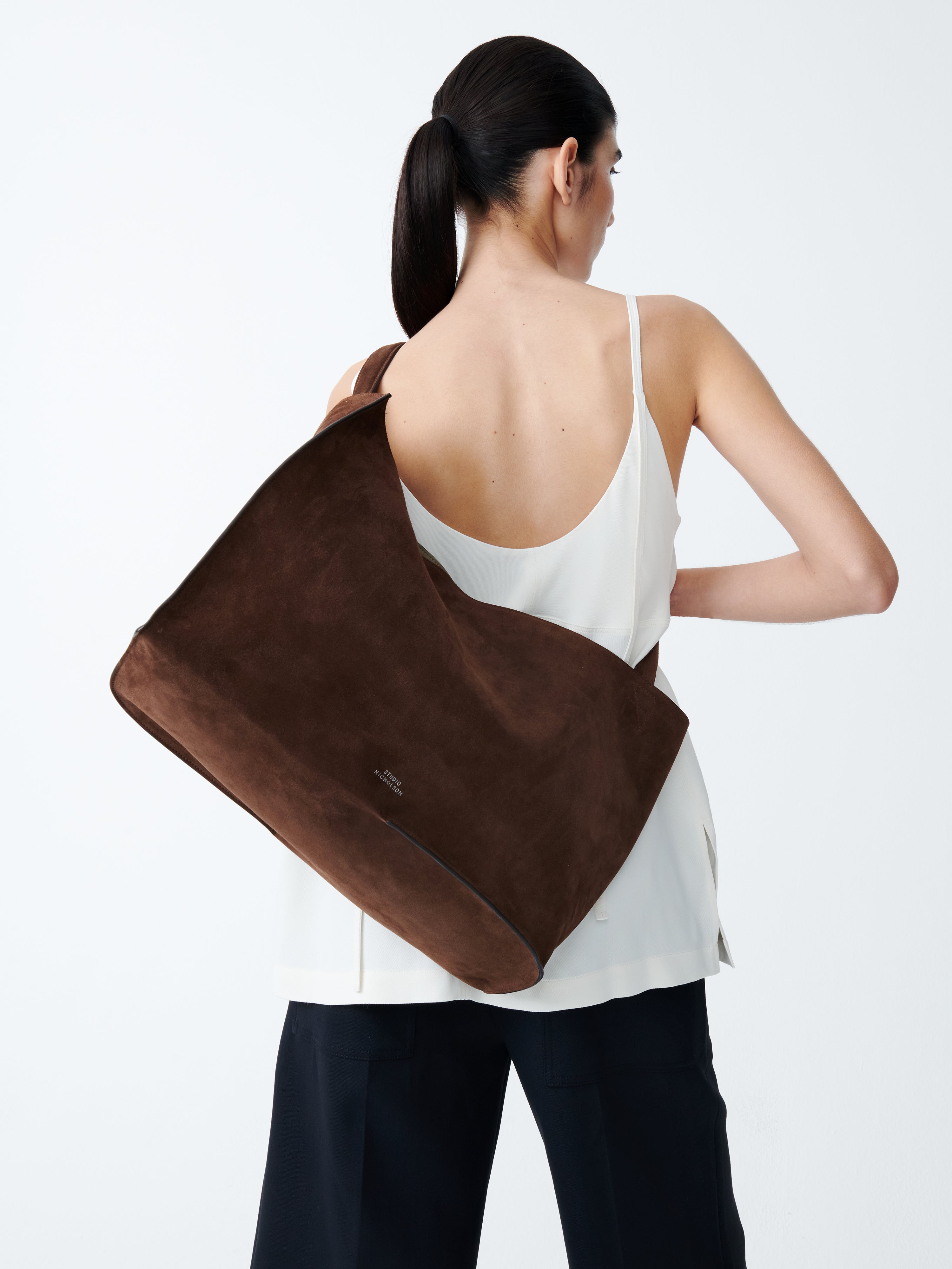 Doublet Suede Bag in Cocoa– Studio Nicholson