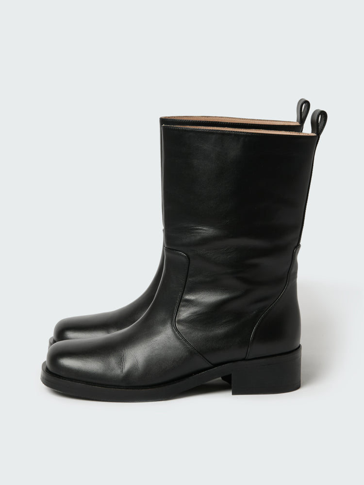 Women's Joshua Leather Boot in Black
