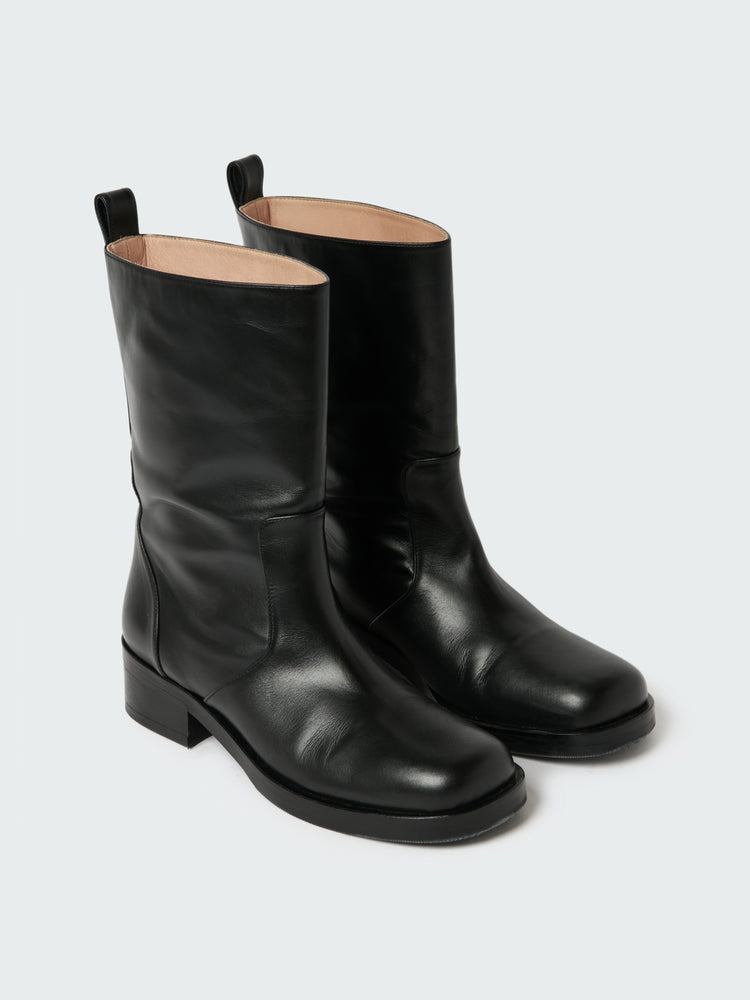 Women's Joshua Leather Boot in Black