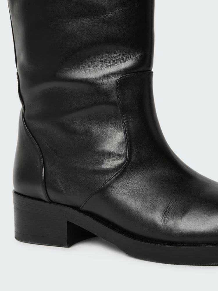 Women's Joshua Leather Boot in Black