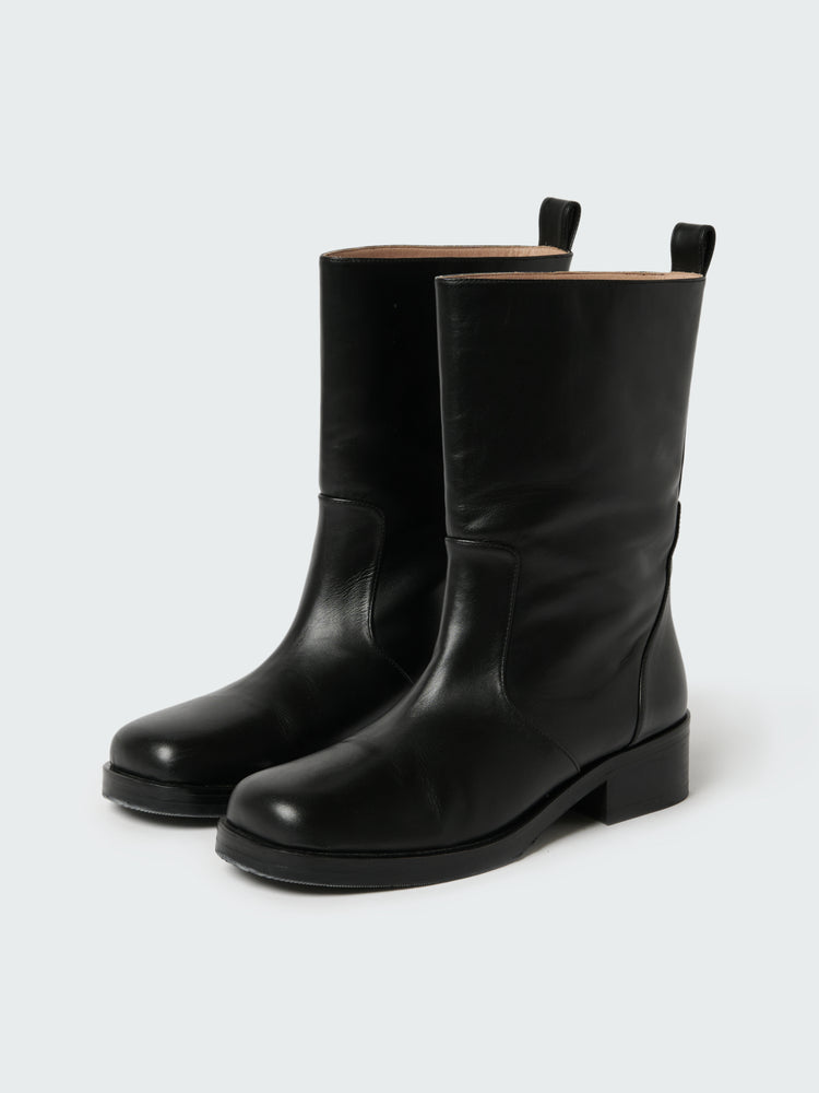 Women's Joshua Leather Boot in Black