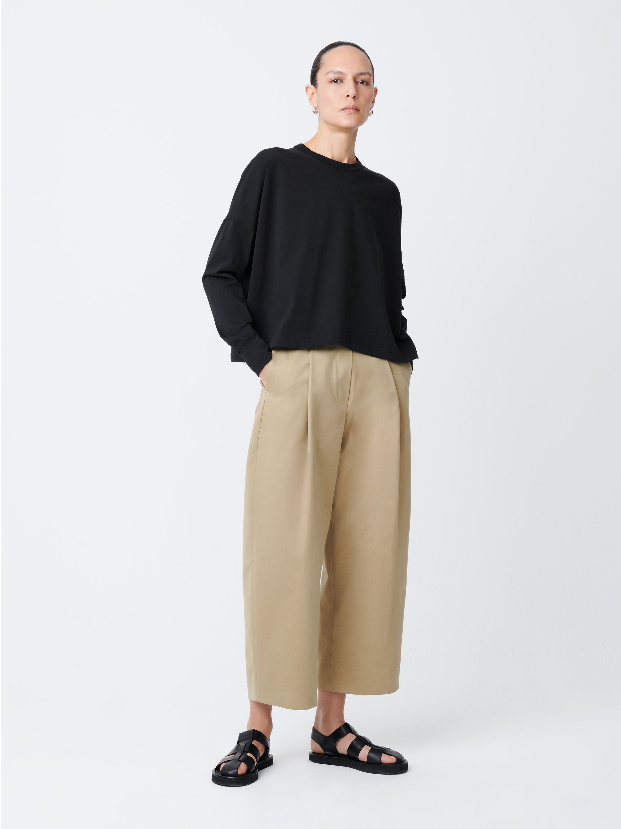 Loop Long Sleeve T-Shirt In Black– Studio Nicholson