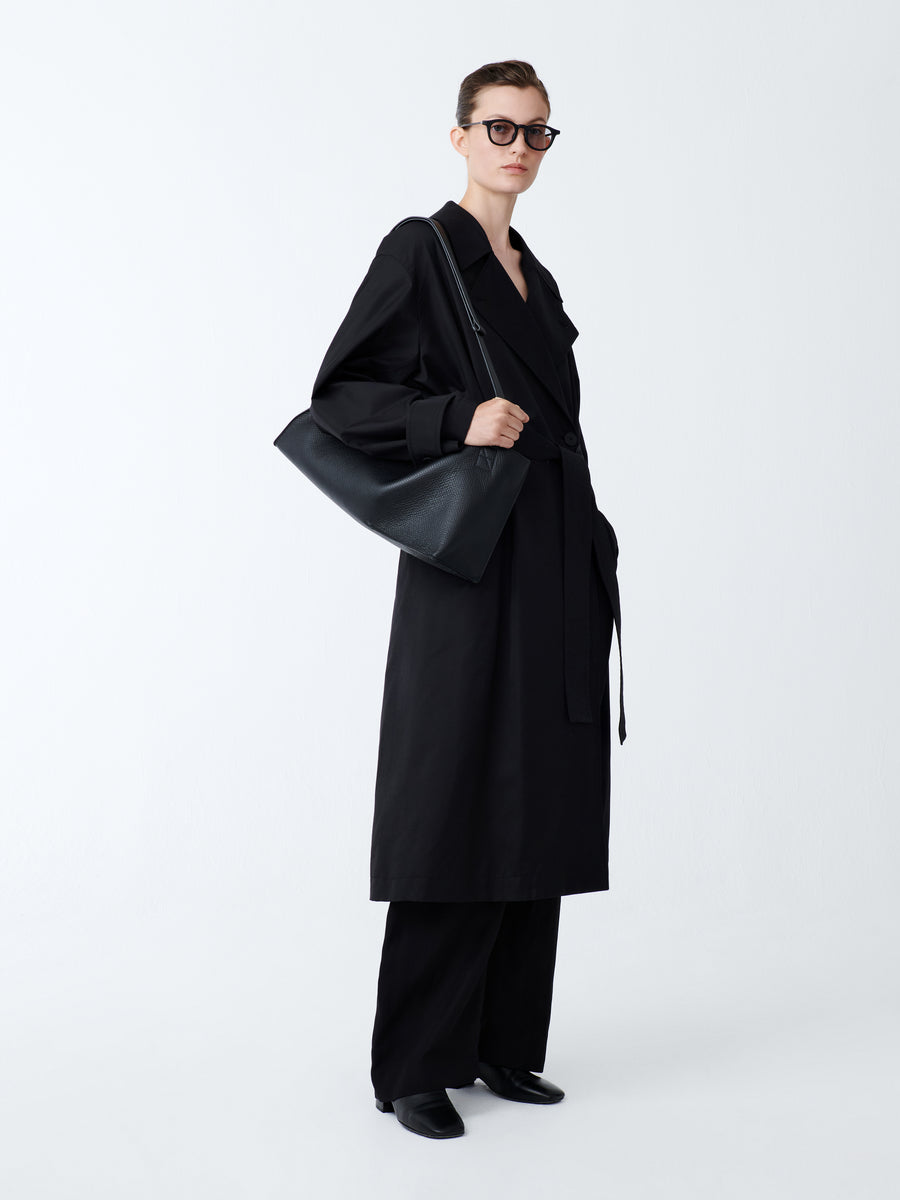 Shiboru Leather Bag in Black– Studio Nicholson