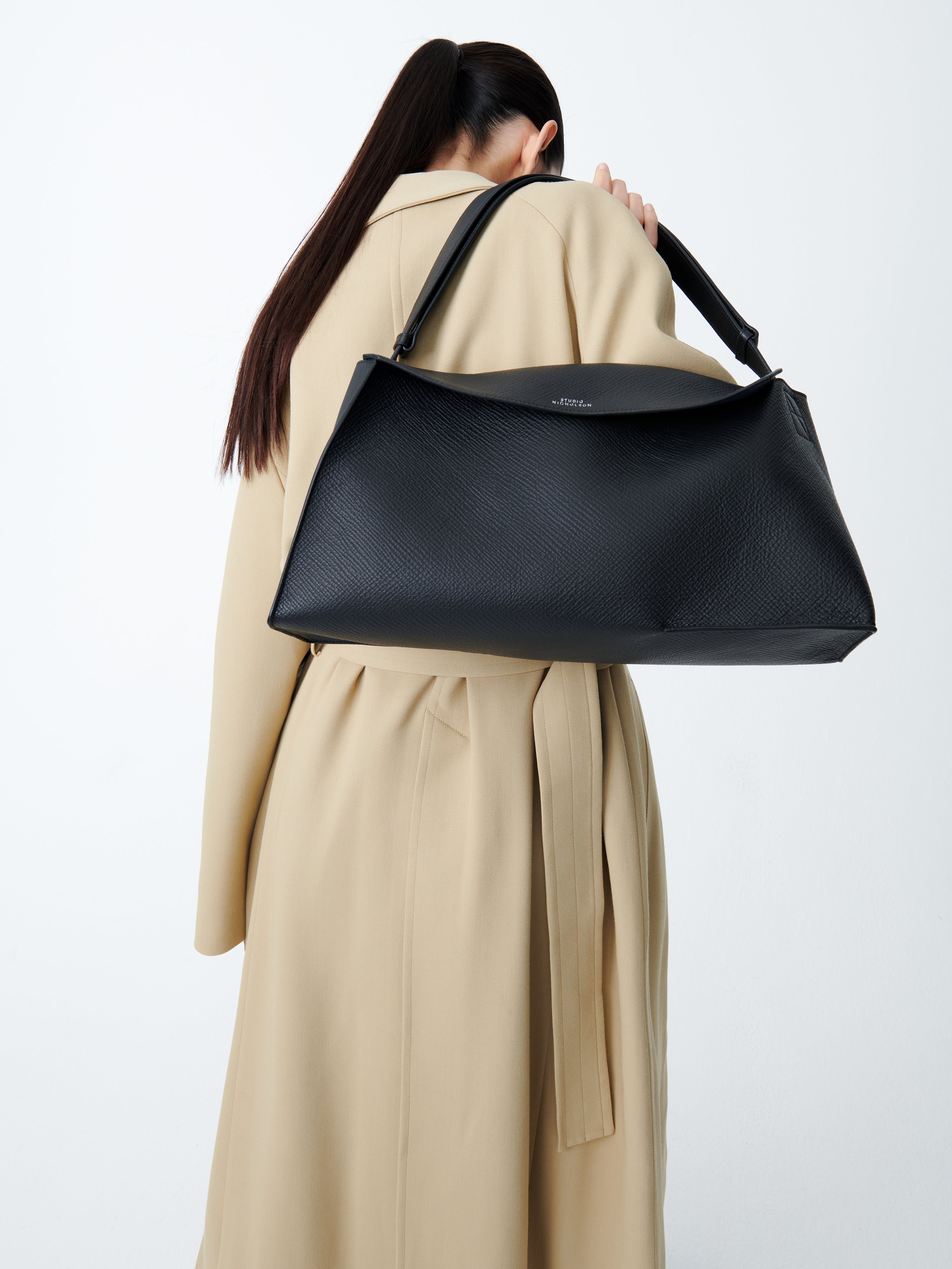 Shiboru Leather Bag in Black– Studio Nicholson